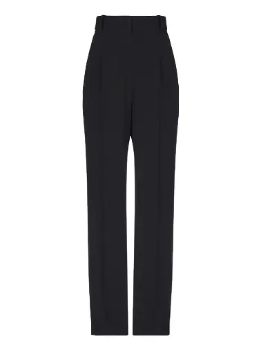 TWENTY EASY BY KAOS Wide-leg Pants With Side Seam Stripes - Black