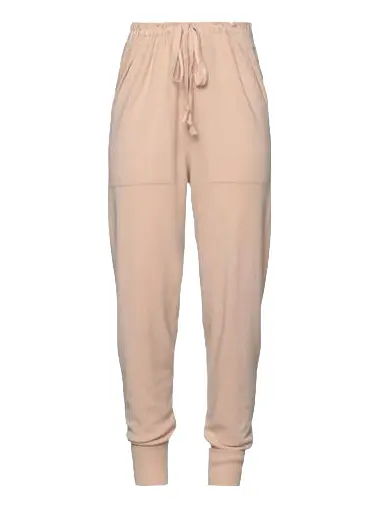 SOALLURE Tapered Knit Pants - Beige