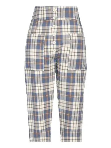 SOLOTRE Tartan Cotton Pants - White
