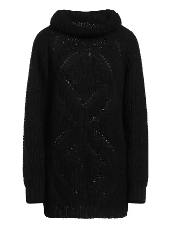VANESSA SCOTT Turtleneck Knit Top - Black