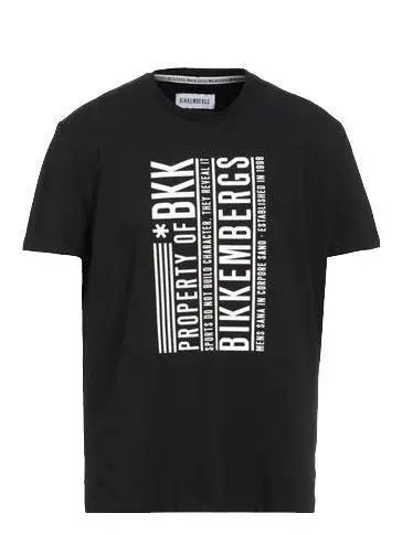 BIKKEMBERGS T-shirt Size Cotton, Elastane - Black