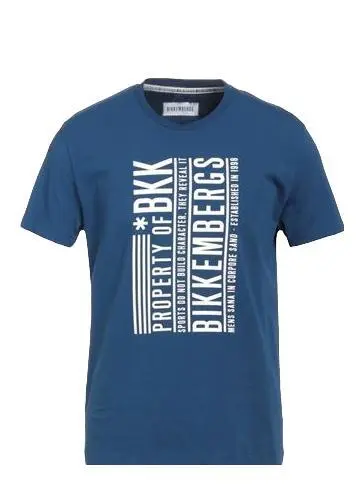 BIKKEMBERGS T-shirt Size Cotton, Elastane - Blue