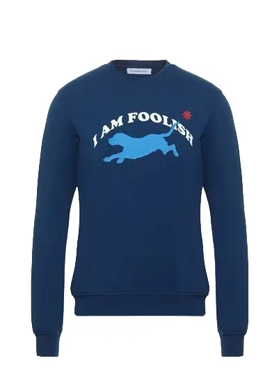 MANUEL RITZ Cotton-blend Printed Sweatshirt - Blue
