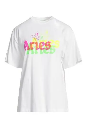 Aries Printed Cotton T-shirt - White