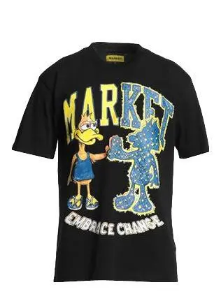 MARKET Dark And Light Bear T-shirt T-shirt Size Cotton - Black