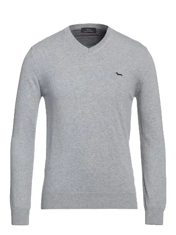 HARMONT & BLAINE V-neck Mélange Knit Sweater - Grey