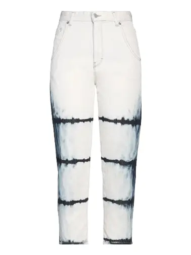 HAVEONE Tapered Two-tone Jeans - White