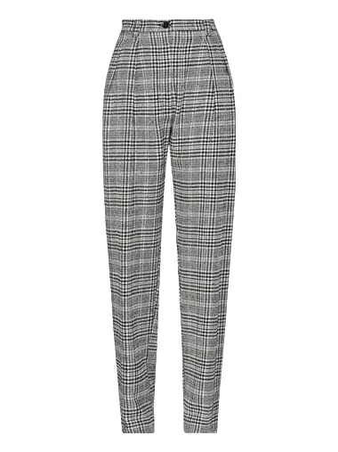 Patrizia Pepe Glen Plaid Pants - Black