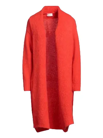 VICOLO Mohair Blend Cardigan - Tomato Red