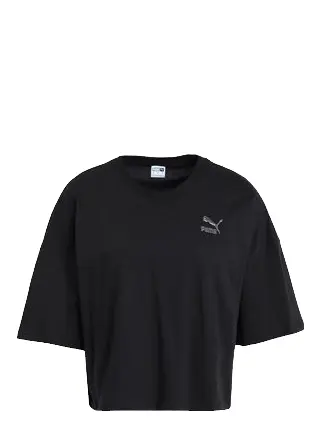 PUMA Cotton Oversized T-shirt - Black