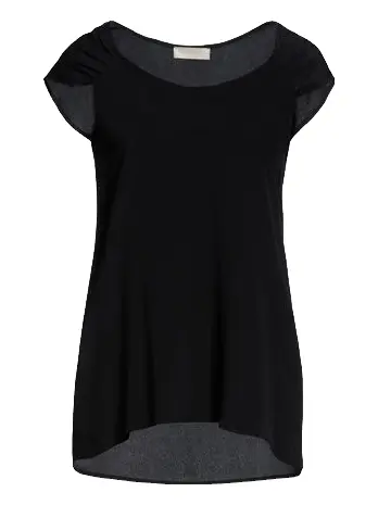 Momoni Acetate And Silk Top - Black