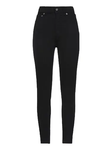 GOLDEN GOOSE Jeans In Stretch Cotton With Leather Trims - Black