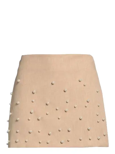 VICOLO Mini Flared Skirt - Beige