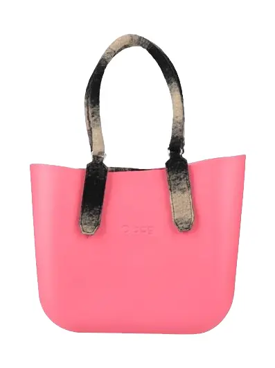 O BAG Handbag In Polyurethane, Polyester, And Wool - Pink