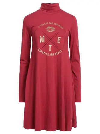 MET JEANS Cotton Mini Dress - Red