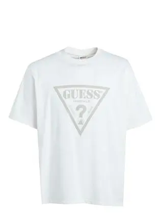 Guess T-shirt Brick Size Cotton - White