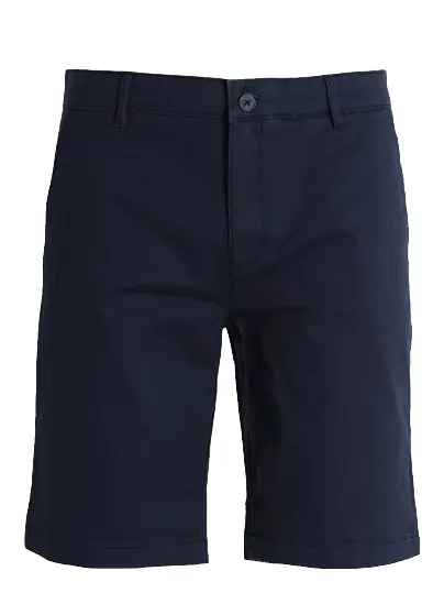Topman Cotton Gabardine Chino Shorts - Navy