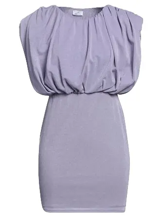 BERNA Mini Dress In Cotton Blend - Light Purple