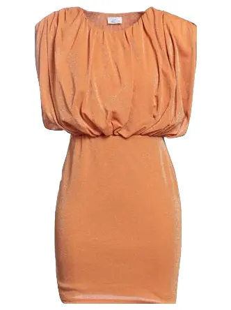 BERNA Mini Dress In Cotton Blend - Orange