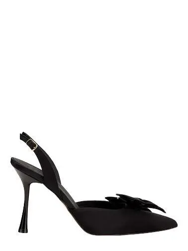 8 BY YOOX Satin Sling-back Pumps With Bow Detailing - Black