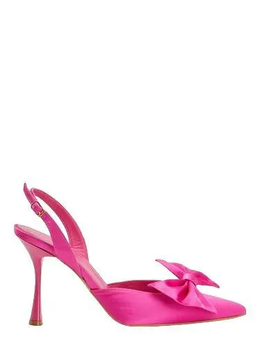 8 BY YOOX Satin Sling-back Pumps With Bow Detailing - Pink