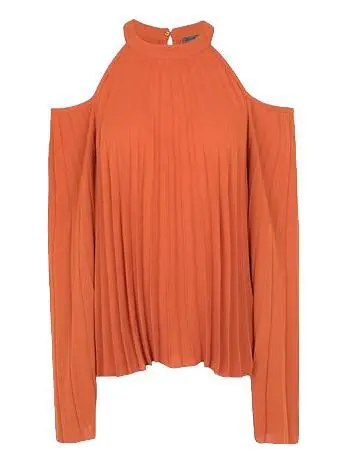 8 BY YOOX Pleated Cut-out Top - Red