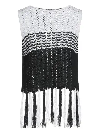 BIANCOGHIACCIO Knitted Sleeveless Top - Black