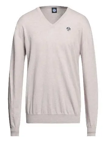 NORTH SAILS Cotton V-neck Sweater - Beige