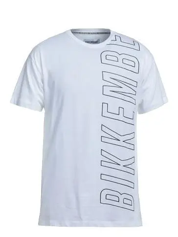 BIKKEMBERGS T-shirt Size Cotton, Elastane - White