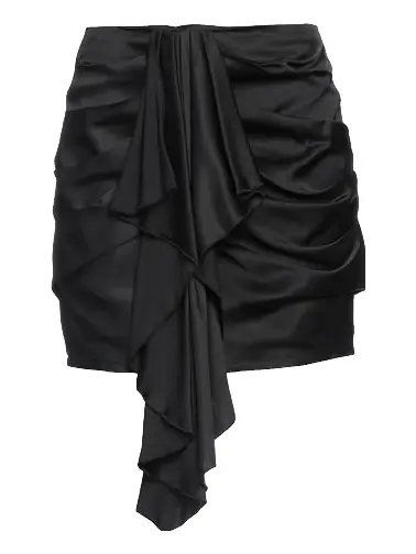 VICOLO Mini Skirt With Draped Detailing - Black