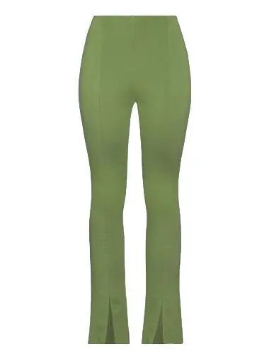 MEIMEIJ Flared Stretch Viscose Blend Pants - Green