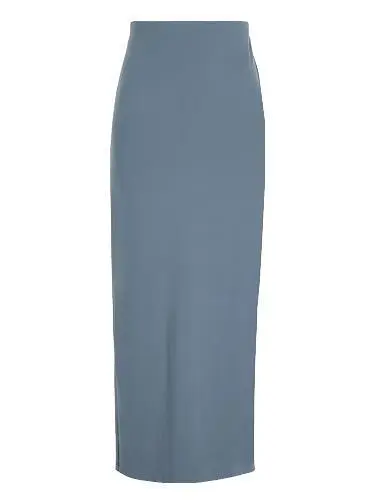 8 BY YOOX High-waist Maxi Pencil Skirt With Back Slit - Blue