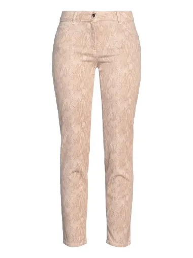 LUCKYLU  MILANO Slim-leg Cotton Blend Trousers - Beige