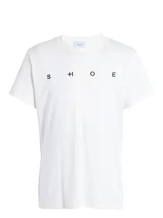 SHOE T-shirt Size Cotton - White