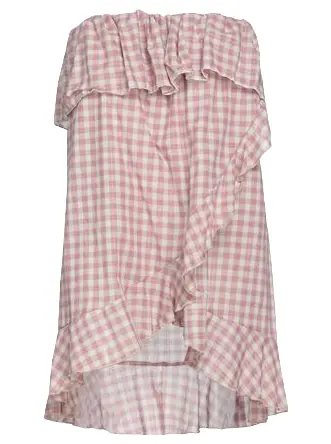 5RUE Mini Checked Lamé Dress - Pink