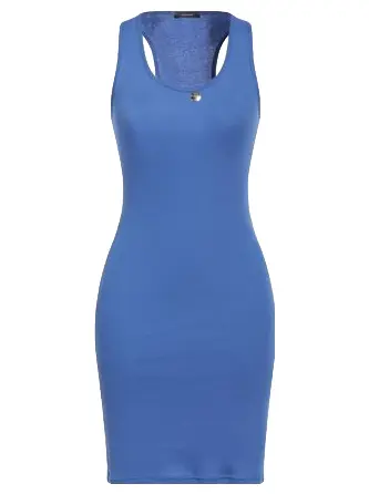 MANGANO Mini Bodycon Ribbed Dress - Blue