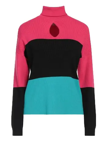 KAOS Striped Turtleneck Top - Pink