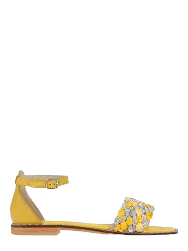 CAFÈNOIR Ankle Strap Sandals - Yellow