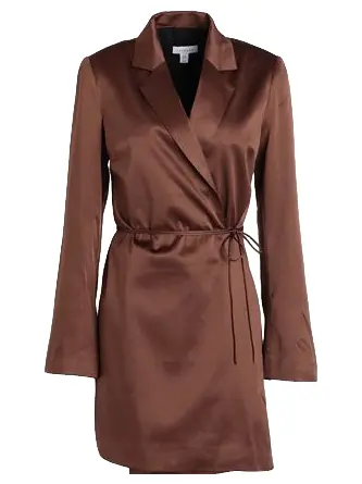 Topshop Mini Wrap Dress - Brown