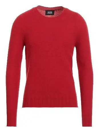 Alpha Studio Wool Crewneck Sweater - Red