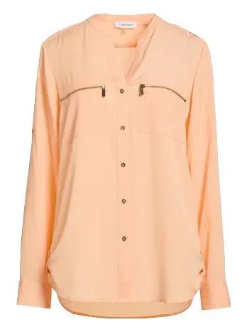 Calvin Klein Shirt With Brand Logo - Orange