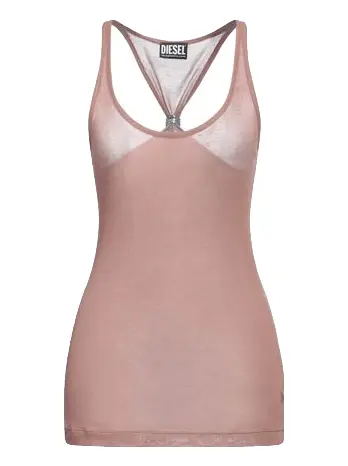 DIESEL Ribbed Jersey Tank Top - Pink