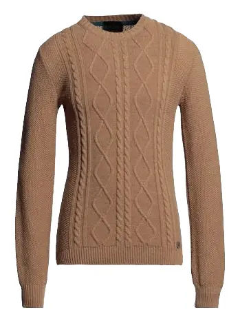 BL.11 BLOCK ELEVEN Knitted Crew Neck Sweater - Beige