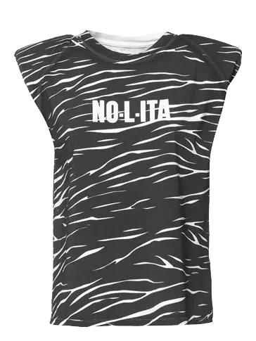 NOLITA Zebra Print T-shirt - Black