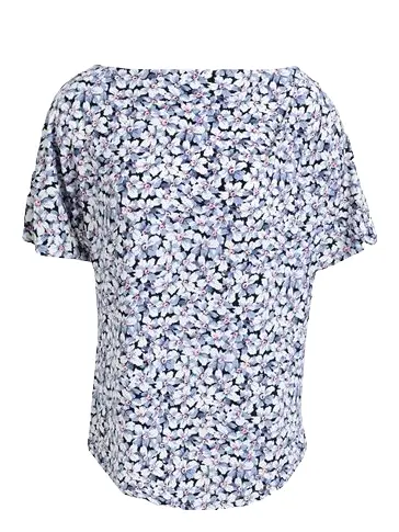 Ralph Lauren Floral Pleated Stretch Jersey Tee - White