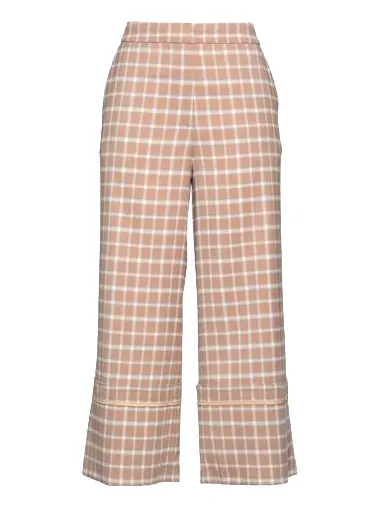 Liviana Conti Tartan Patterned Pants - Beige