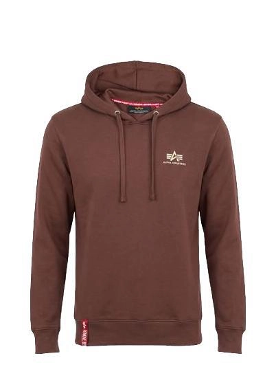 Alpha Industries Cotton Polyester Hoodie - Brown