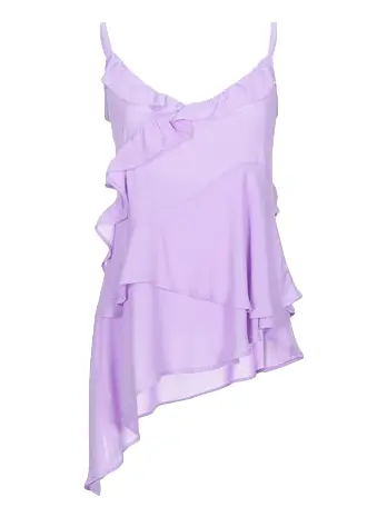 KAOS Sleeveless Ruffle Top - Purple