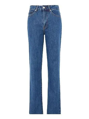 8 BY YOOX Organic Cotton Straight Leg Jeans - Blue