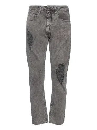 BERNA Straight-leg Jeans With Distressed Details - Grey